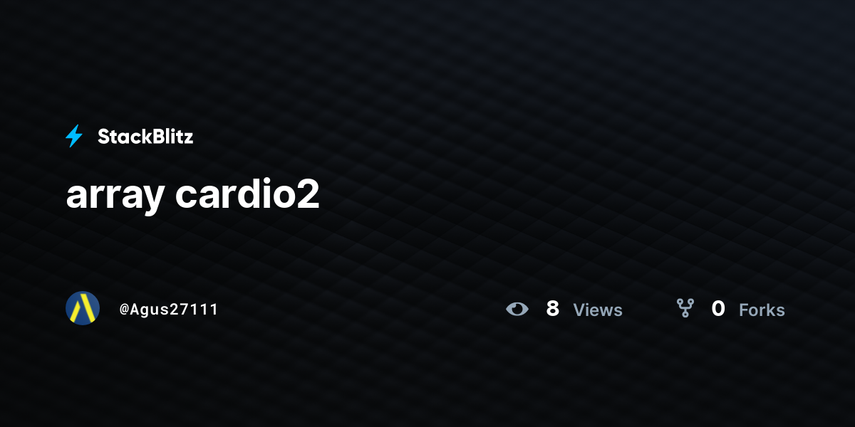 array cardio2 - StackBlitz