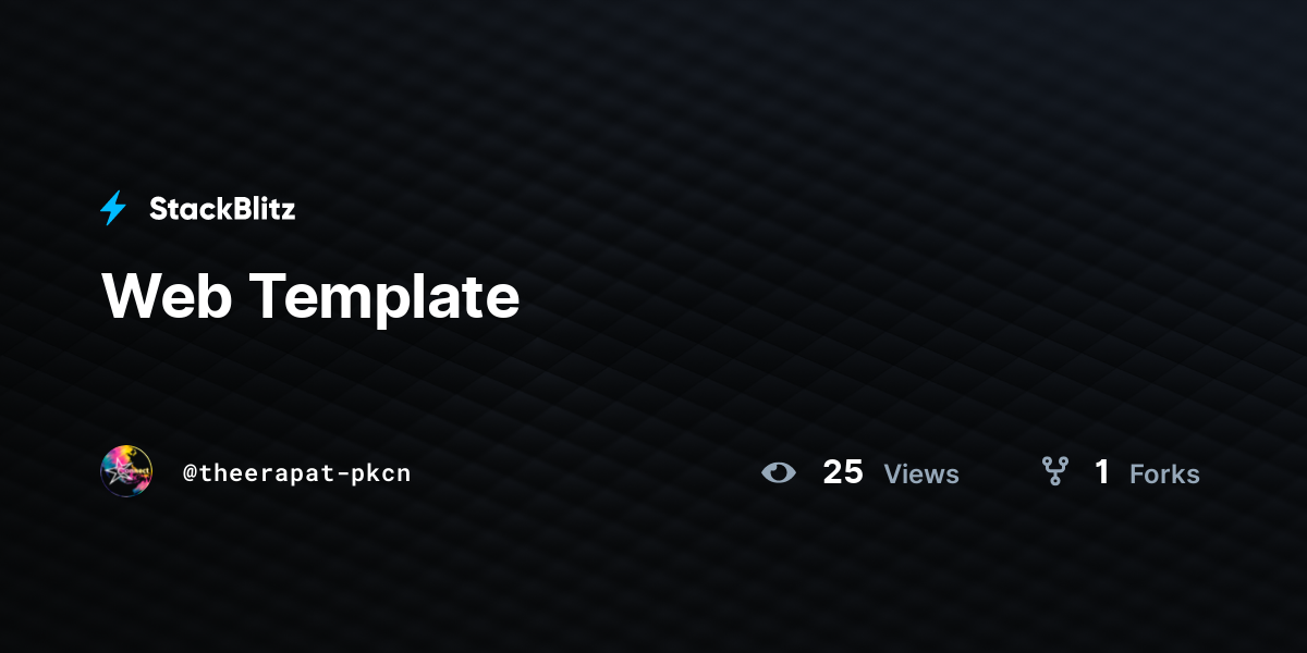 Web Template - StackBlitz