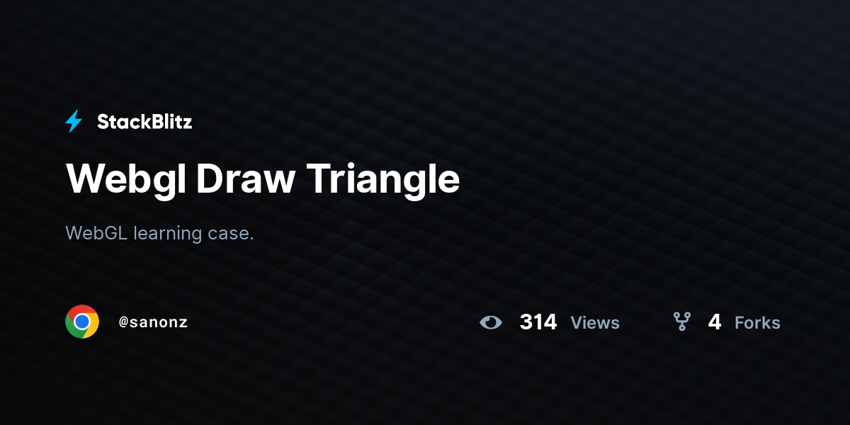 Webgl Draw Triangle - StackBlitz Webgl Draw Triangle - StackBlitz