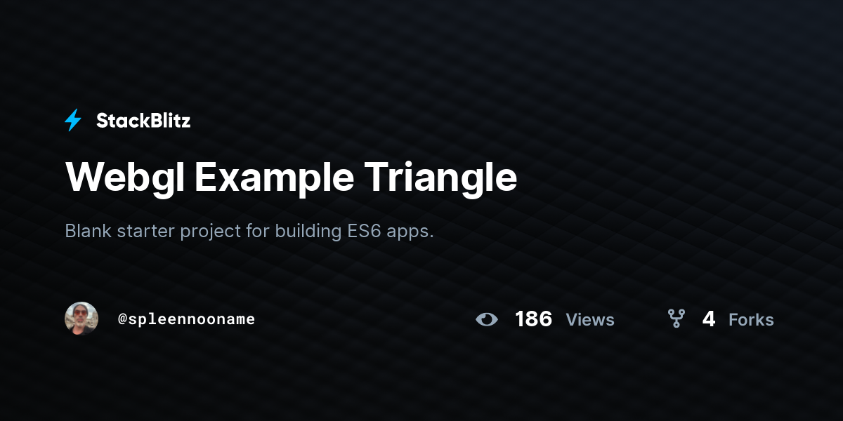 Webgl Example Triangle - StackBlitz Webgl Example Triangle - StackBlitz