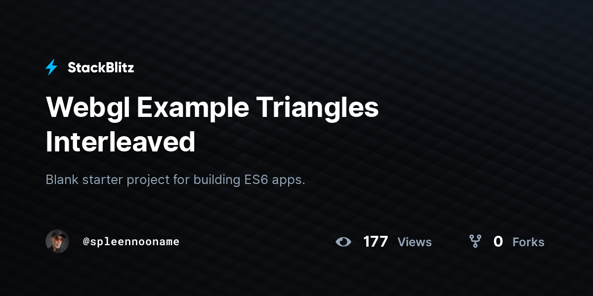 Webgl Example Triangles Interleaved - StackBlitz