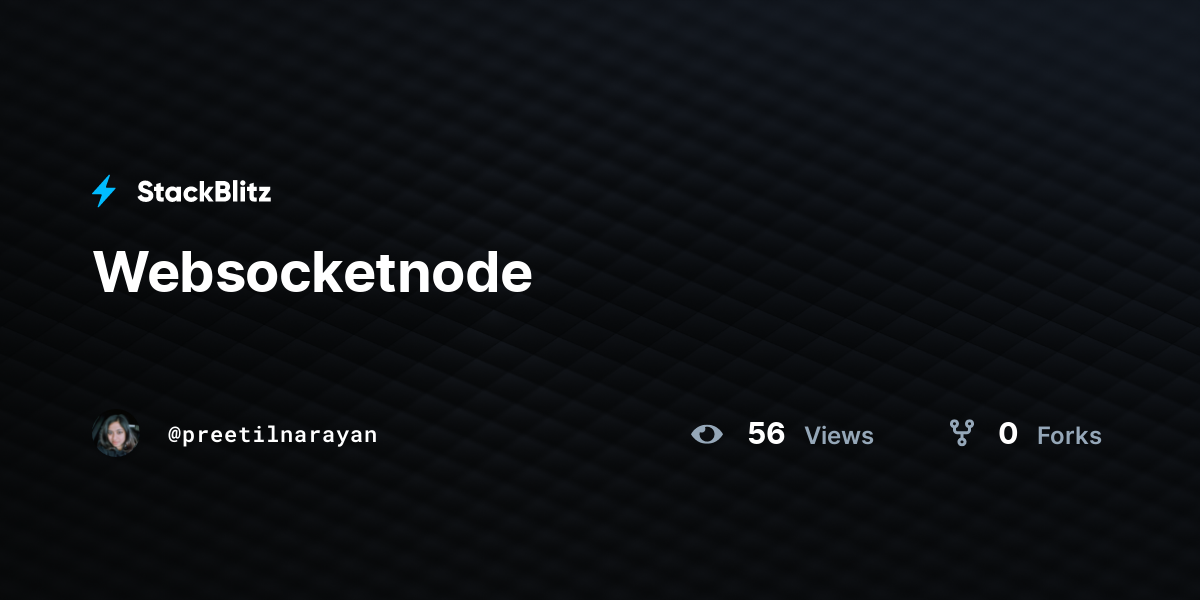 Websocketnode - StackBlitz