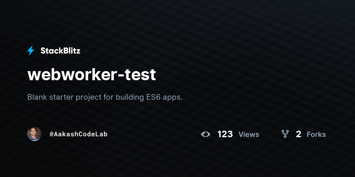 webworker-test - StackBlitz