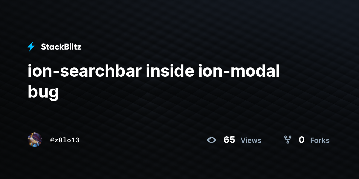 ion-searchbar inside ion-modal bug - StackBlitz