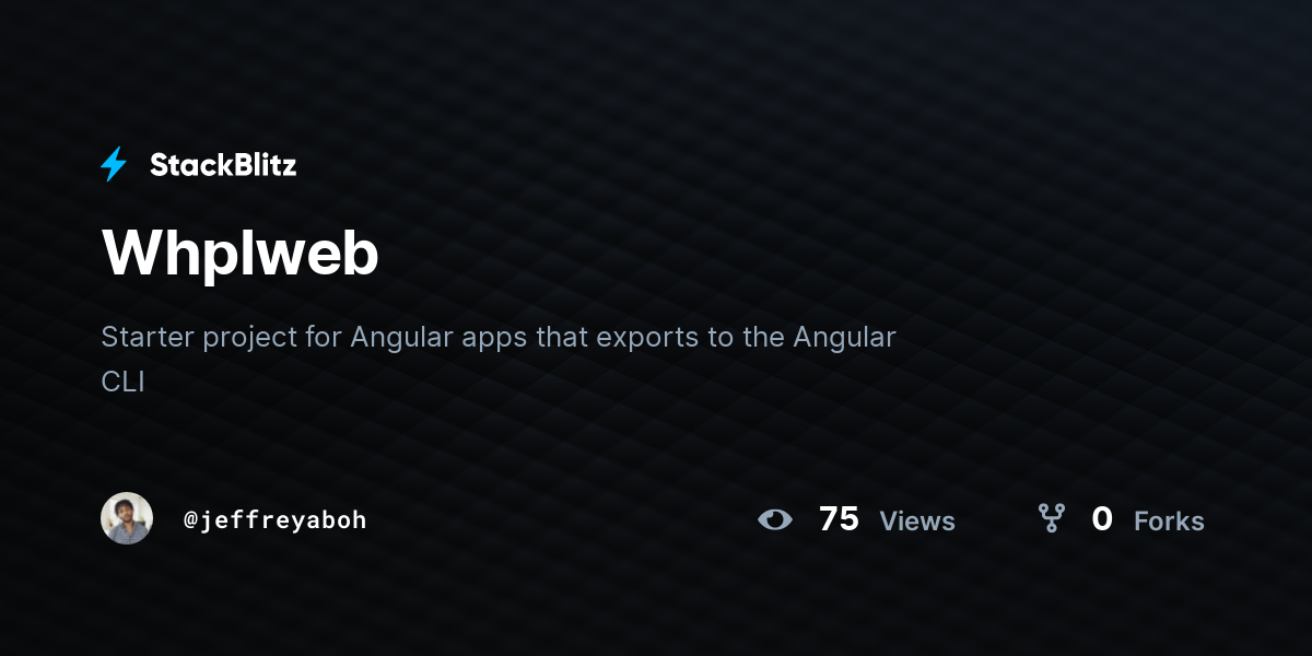 Whplweb - StackBlitz