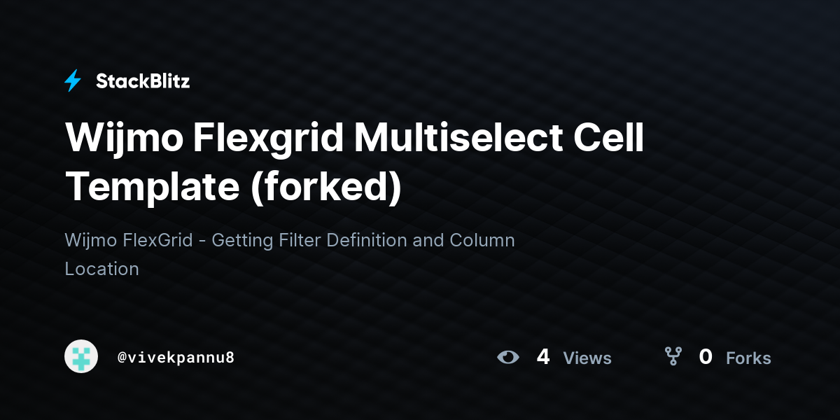 Wijmo Flexgrid Multiselect Cell Template (forked) - StackBlitz Wijmo Flexgrid Multiselect Cell Template (forked) - StackBlitz