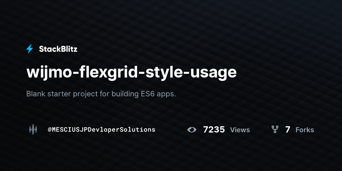 wijmo-flexgrid-style-usage - StackBlitz