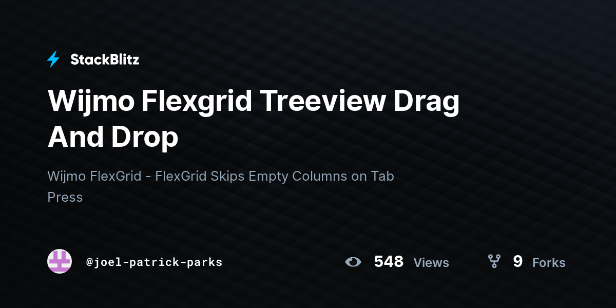 Wijmo Flexgrid Treeview Drag And Drop - StackBlitz
