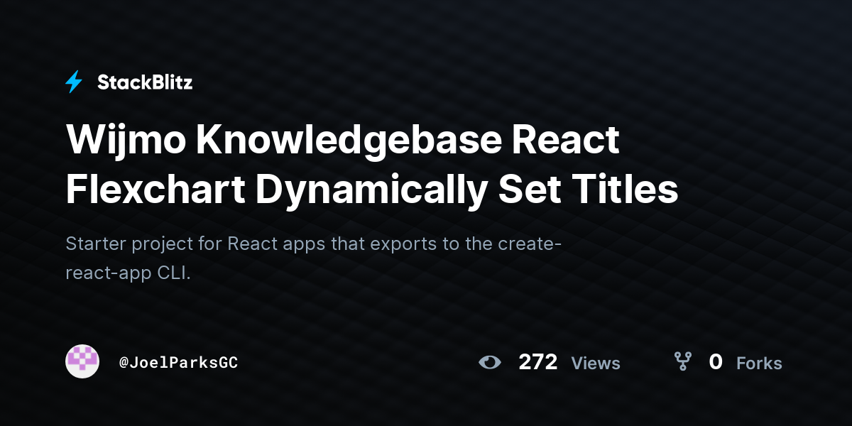 Wijmo Knowledgebase React Flexchart Dynamically Set Titles - StackBlitz Wijmo Knowledgebase React Flexchart Dynamically Set Titles - StackBlitz