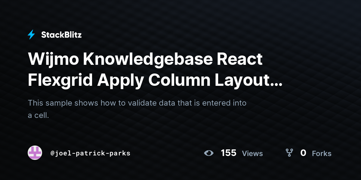 Wijmo Knowledgebase React Flexgrid Apply Column Layout (forked ... Wijmo Knowledgebase React Flexgrid Apply Column Layout (forked ...
