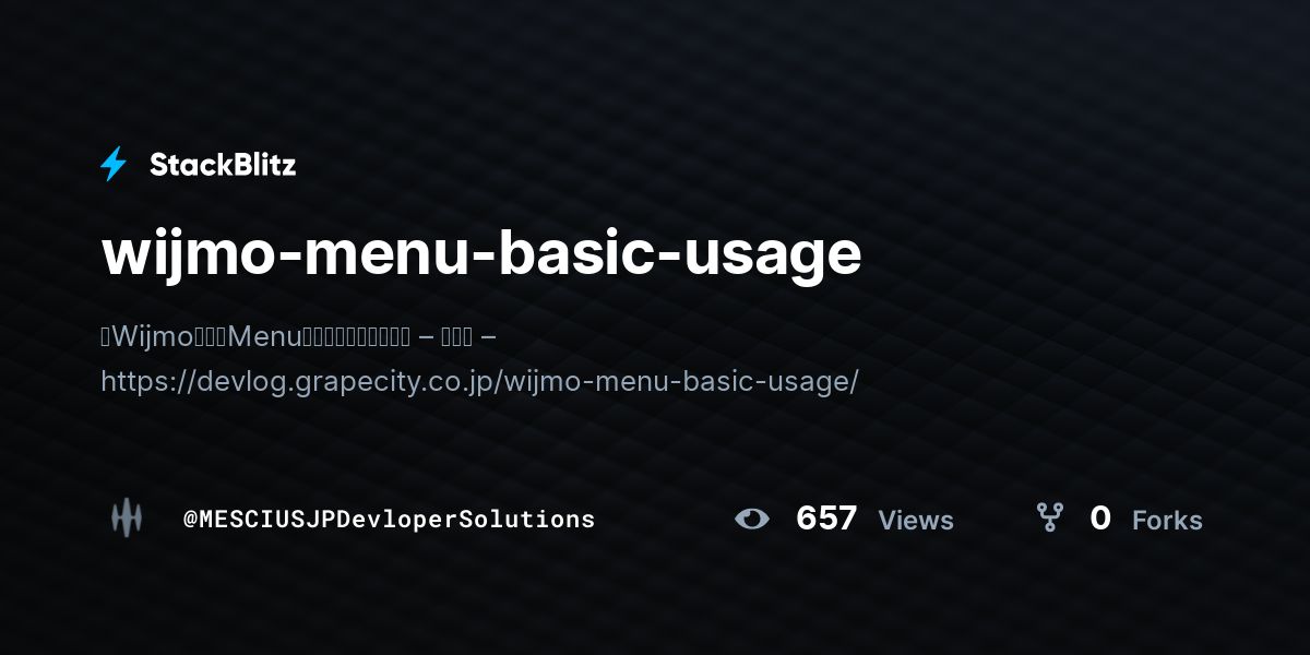 wijmo-menu-basic-usage - StackBlitz