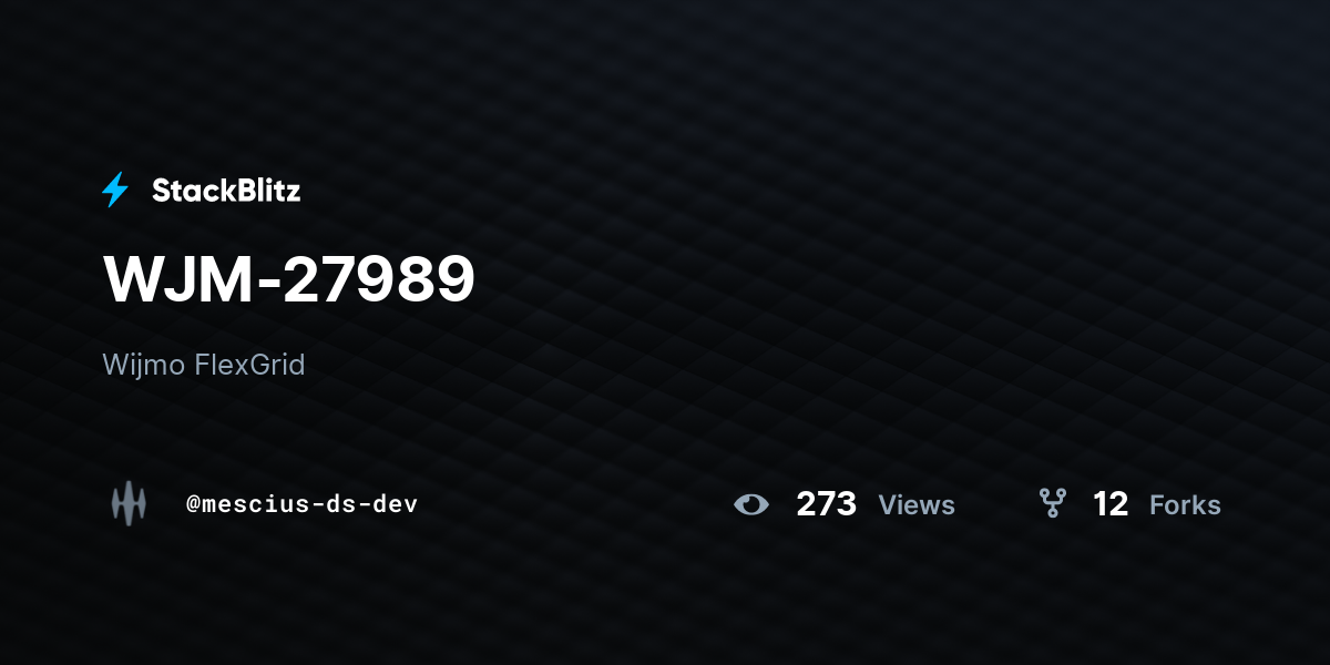 WJM-27989 - StackBlitz