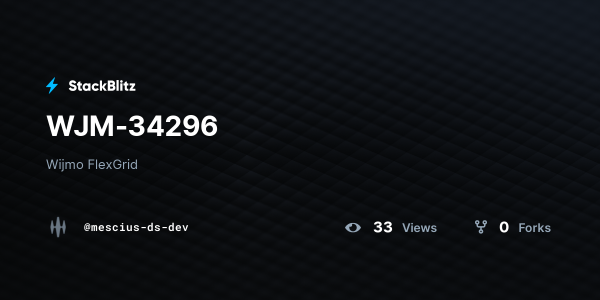 WJM-34296 - StackBlitz