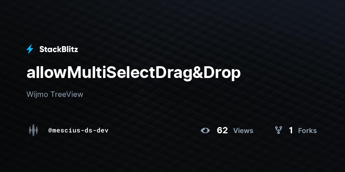 Allowmultiselectdrag Drop Stackblitz