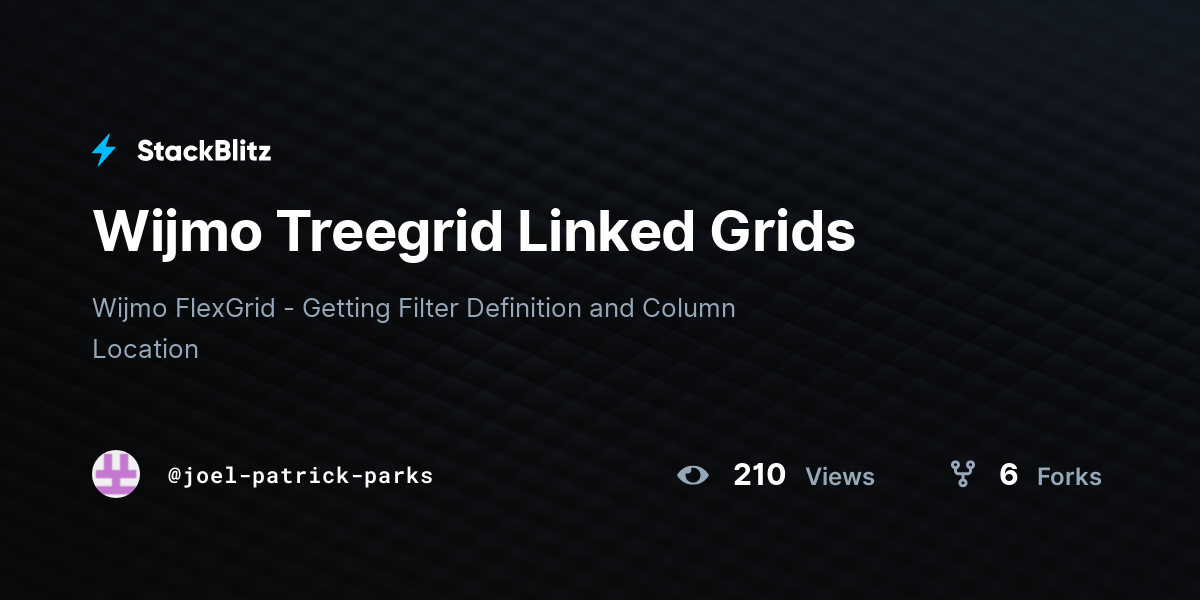 Wijmo Treegrid Linked Grids - StackBlitz