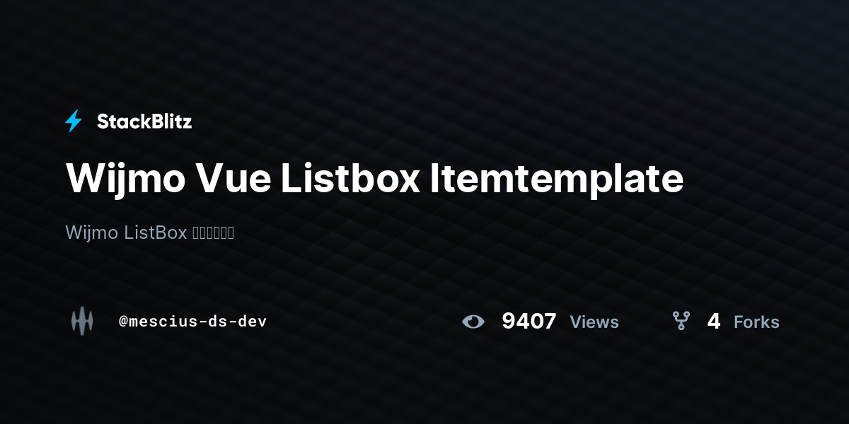 Wijmo Vue Listbox Itemtemplate - StackBlitz
