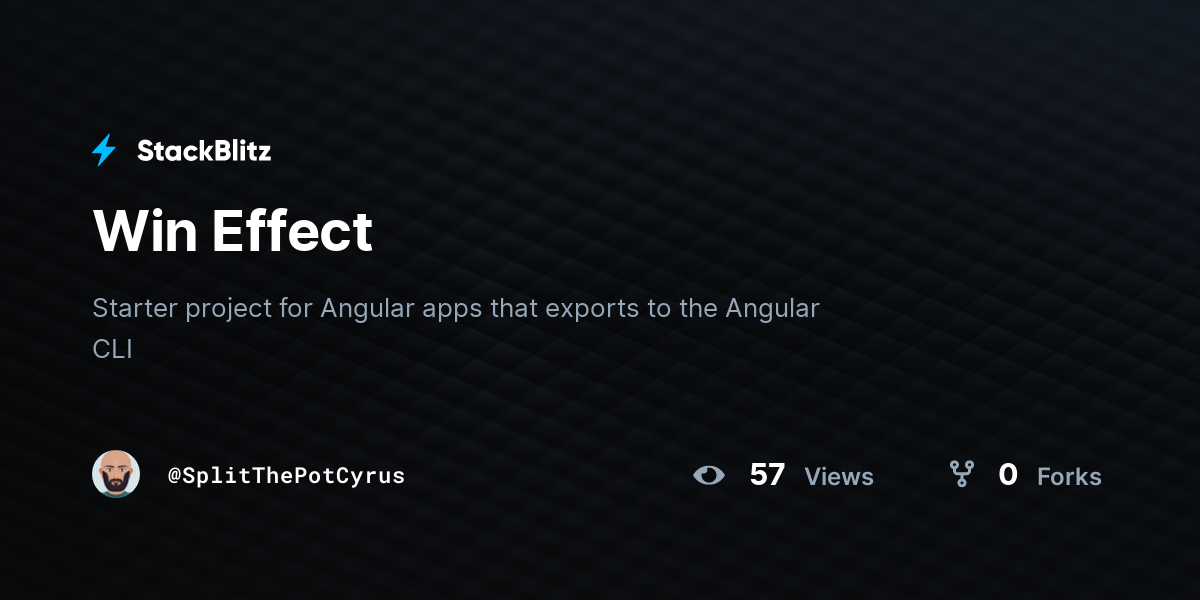 Win Effect - StackBlitz