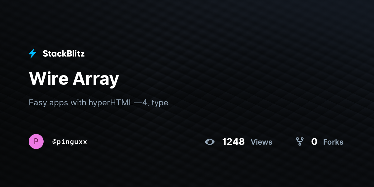 Wire Array - StackBlitz