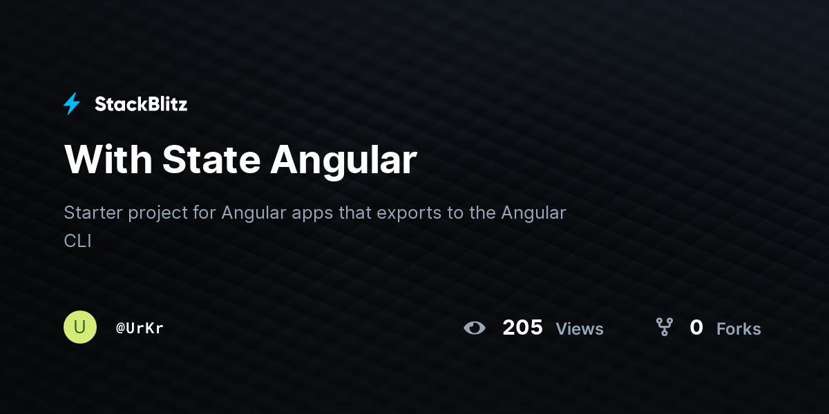 With State Angular - StackBlitz