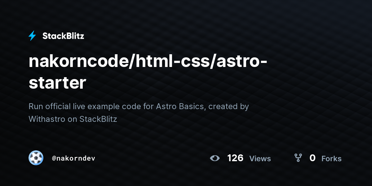 nakorncode/html-css/astro-starter - StackBlitz