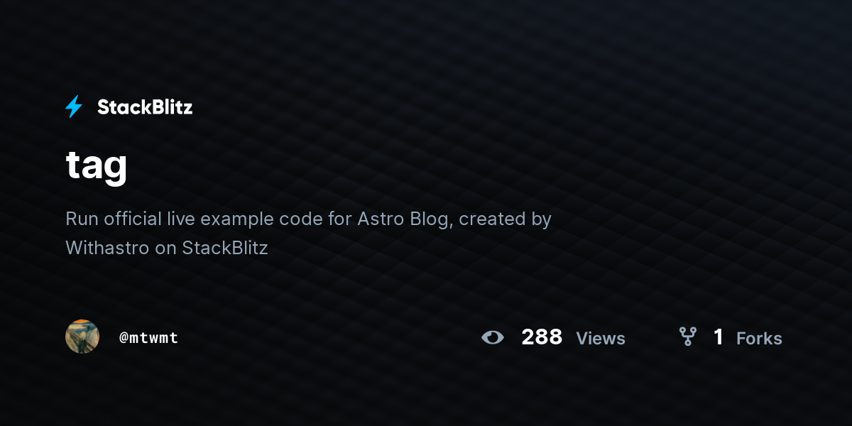 tag - StackBlitz