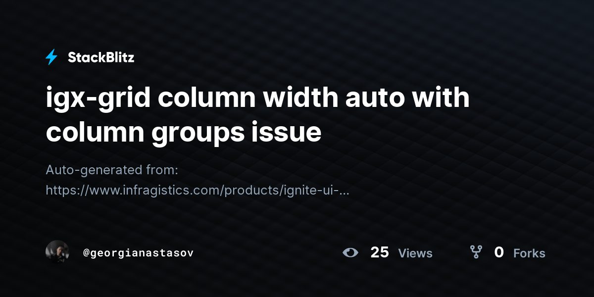 igx-grid column width auto with column groups issue - StackBlitz
