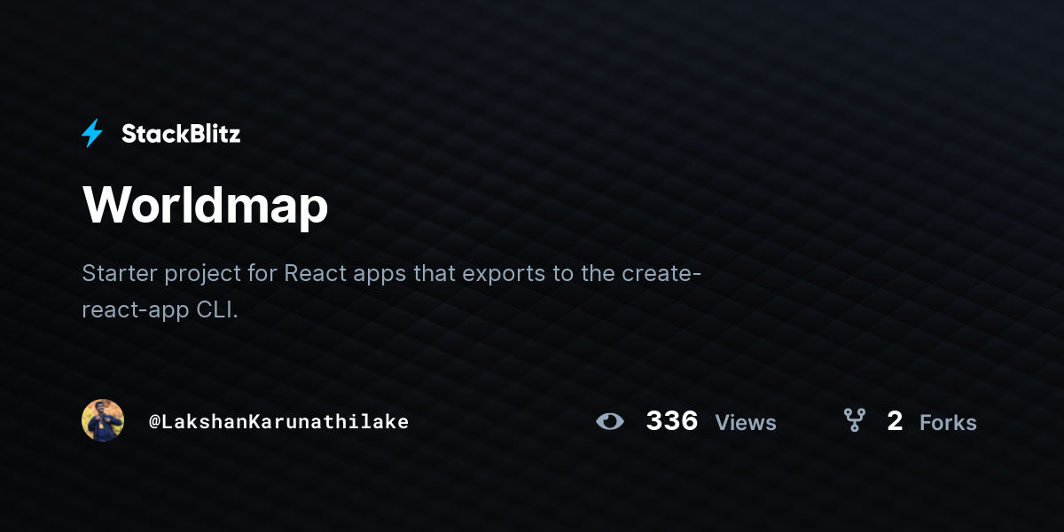 Worldmap - StackBlitz