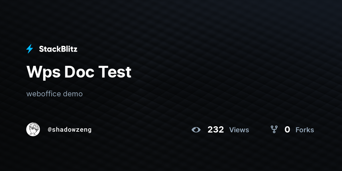 Wps Doc Test - StackBlitz