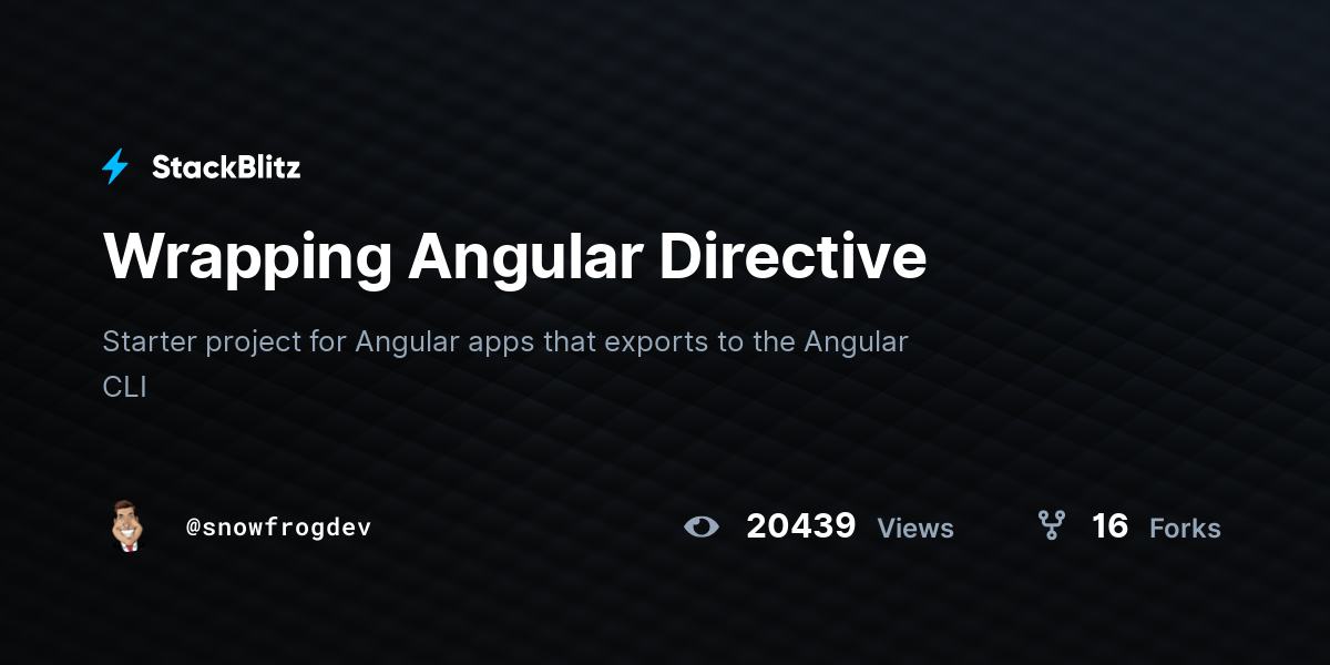 Wrapping Angular Directive - StackBlitz