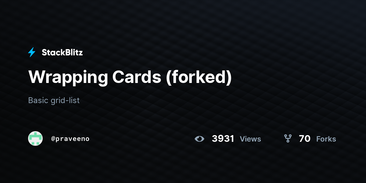 Wrapping Cards (forked) - StackBlitz