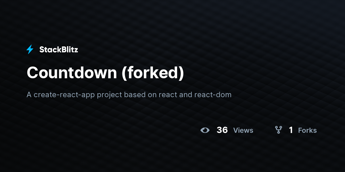 Countdown (forked) - StackBlitz