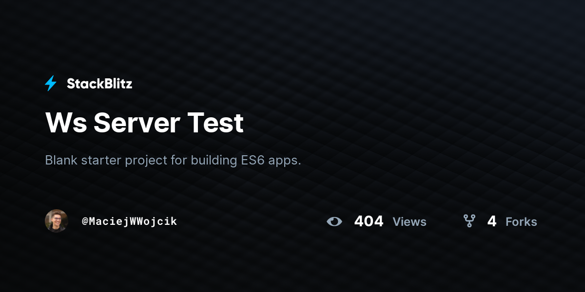 Ws Server Test Stackblitz