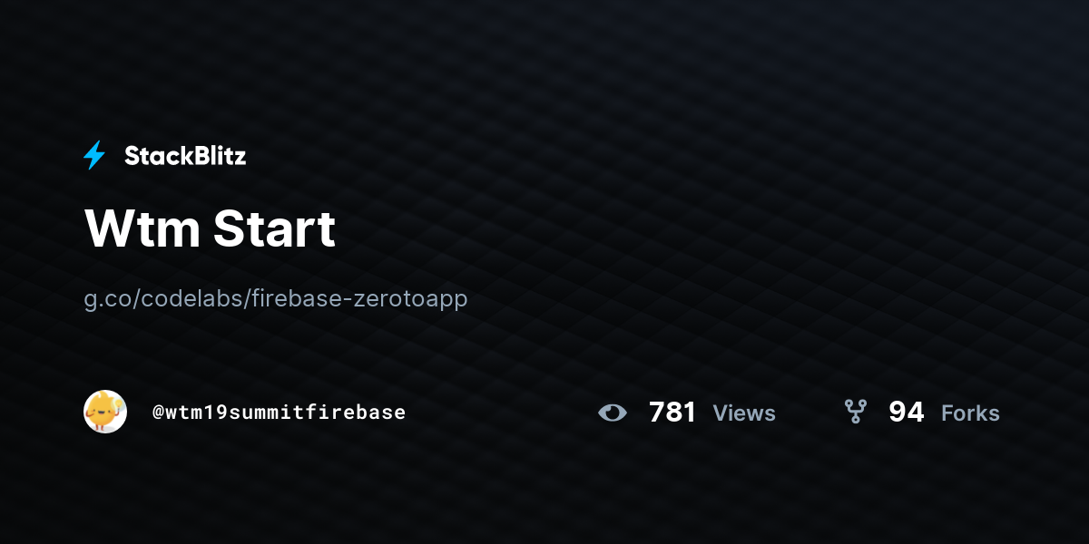 Wtm Start - StackBlitz