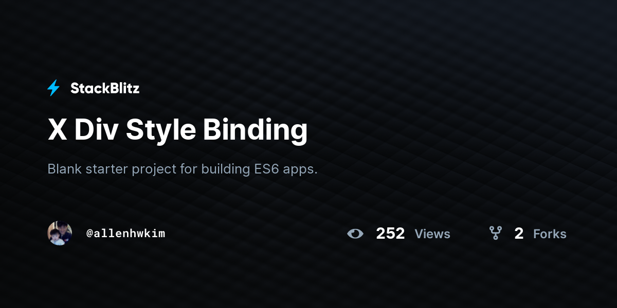 X Div Style Binding - StackBlitz