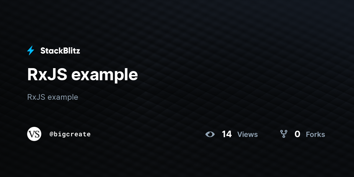 RxJS example - StackBlitz