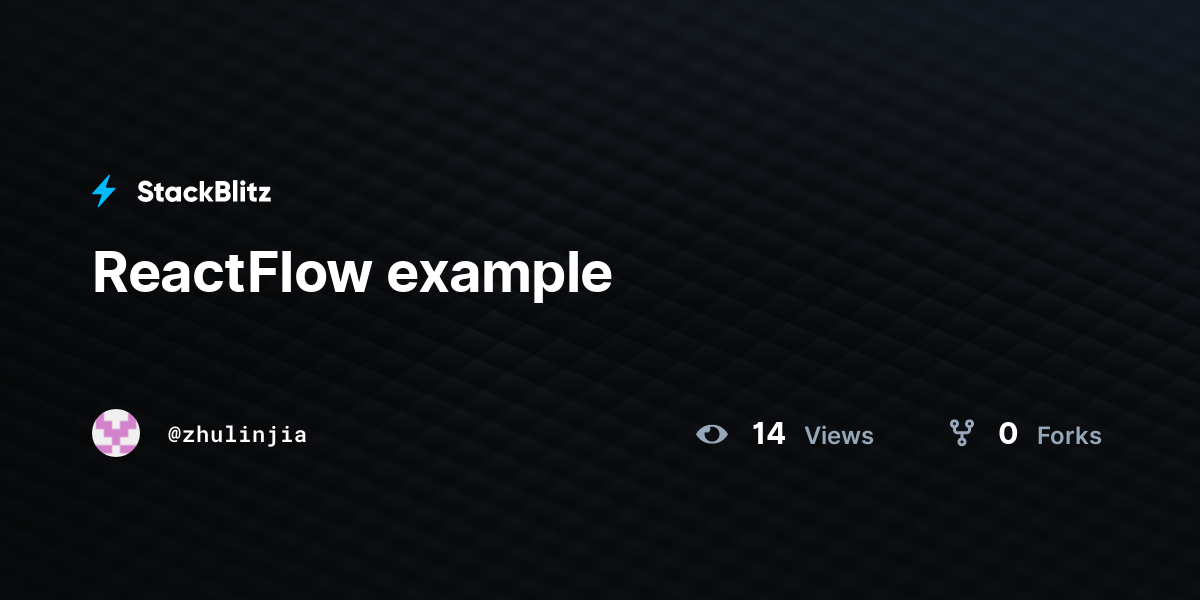 ReactFlow example - StackBlitz