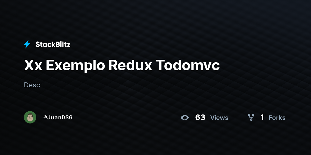Xx Exemplo Redux Todomvc - StackBlitz Xx Exemplo Redux Todomvc - StackBlitz