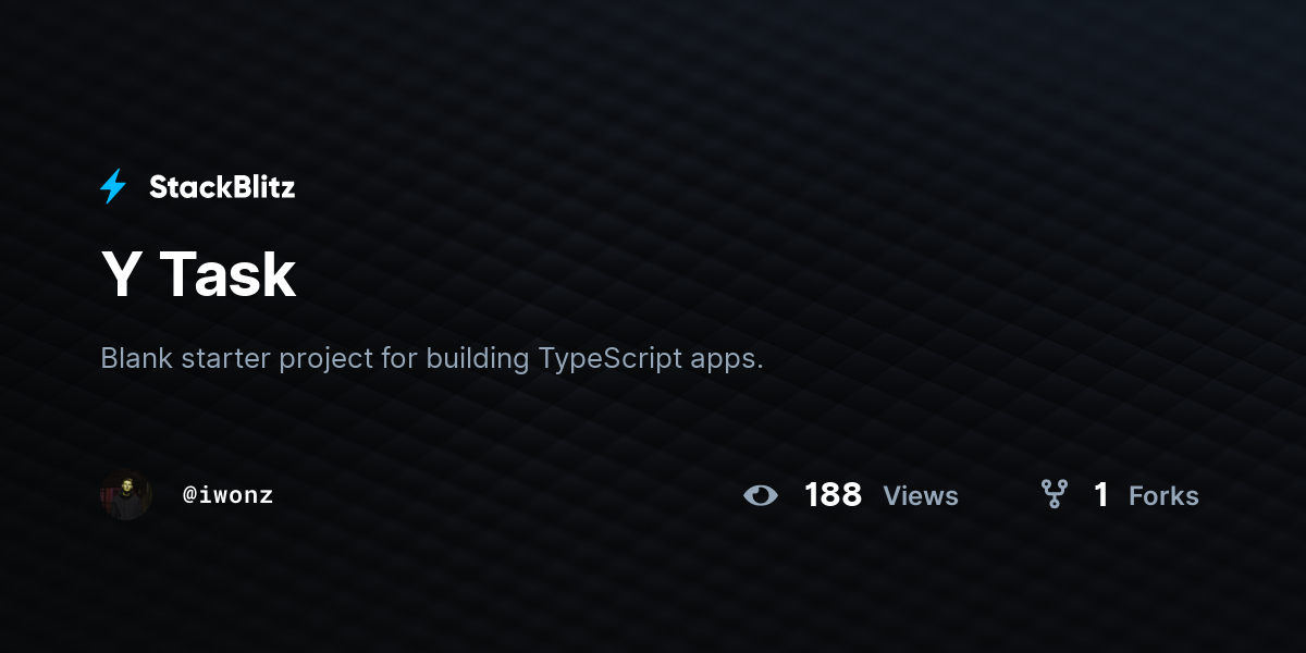 Y Task - StackBlitz