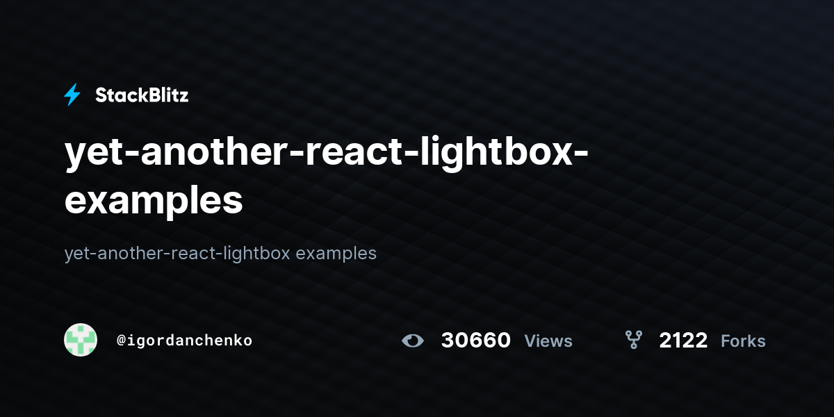Yet Another React Lightbox Examples Stackblitz
