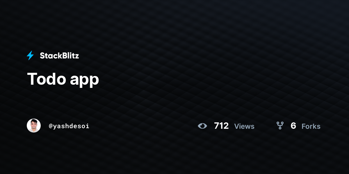 Todo app - StackBlitz