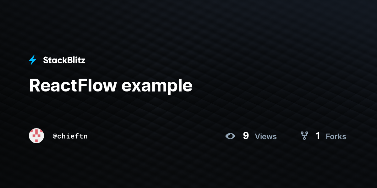 ReactFlow example - StackBlitz