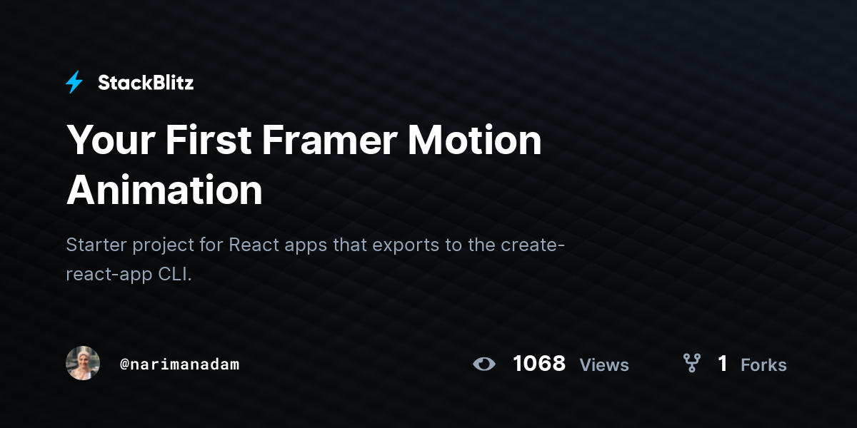 Your First Framer Motion Animation - StackBlitz