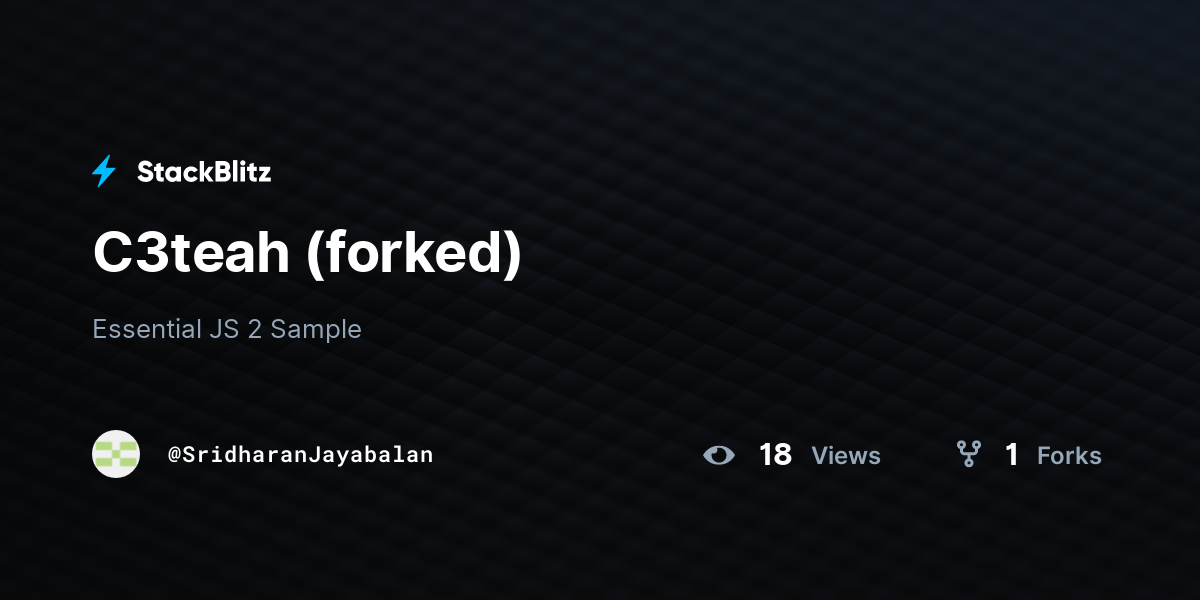 C3teah (forked) - StackBlitz