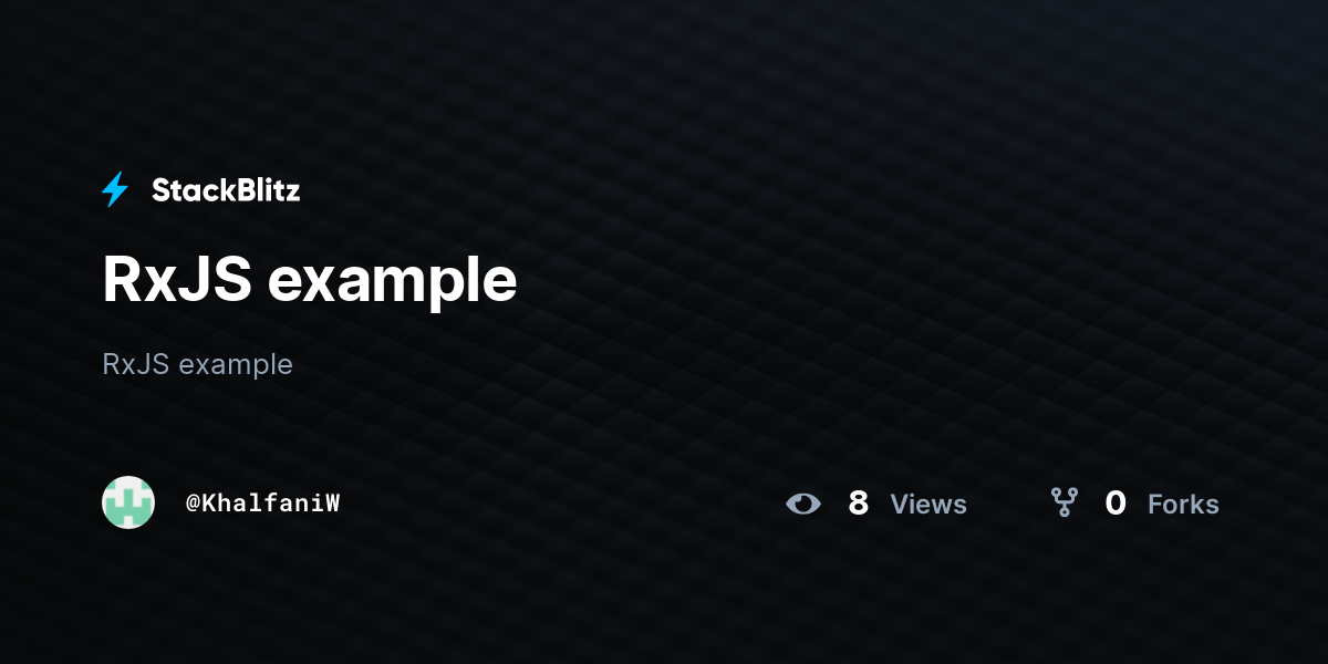 RxJS example - StackBlitz