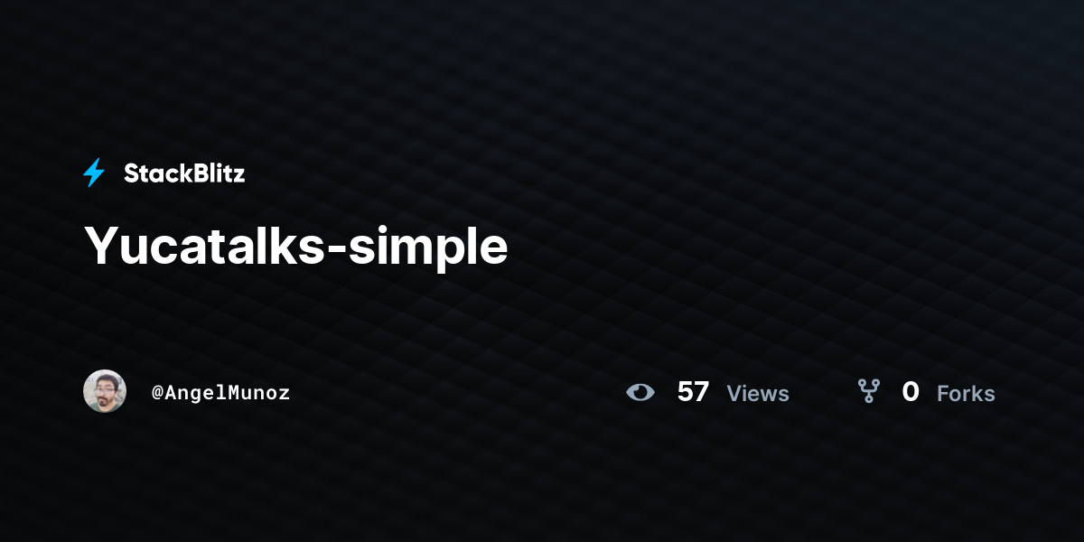 Yucatalks-simple - StackBlitz