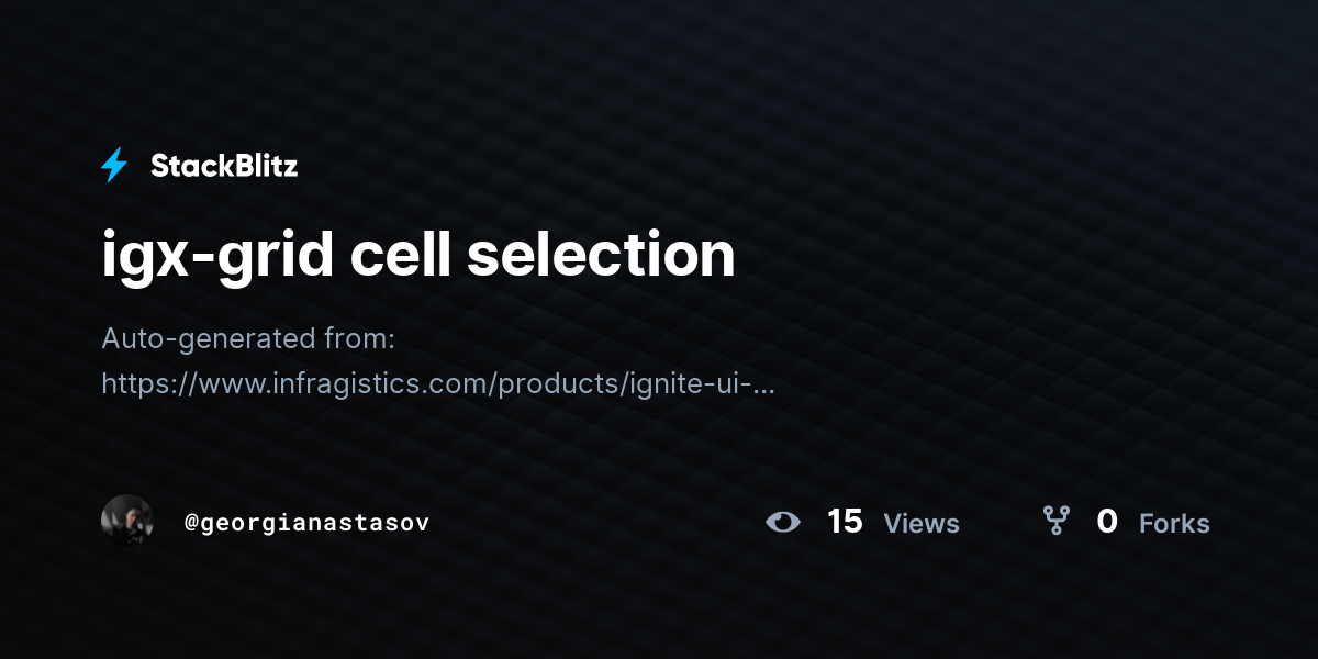 igx-grid cell selection - StackBlitz