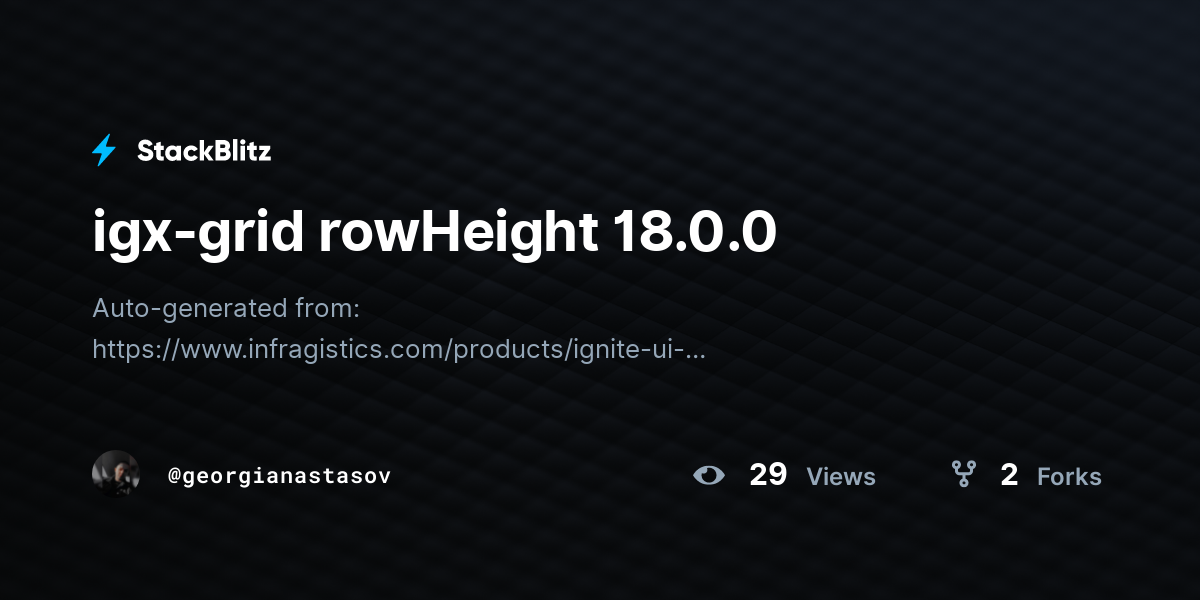 igx-grid rowHeight 18.0.0 - StackBlitz