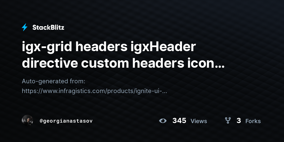 igx-grid headers igxHeader directive custom headers icon dialog ...