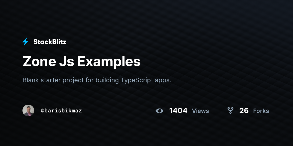 Zone Js Examples - StackBlitz