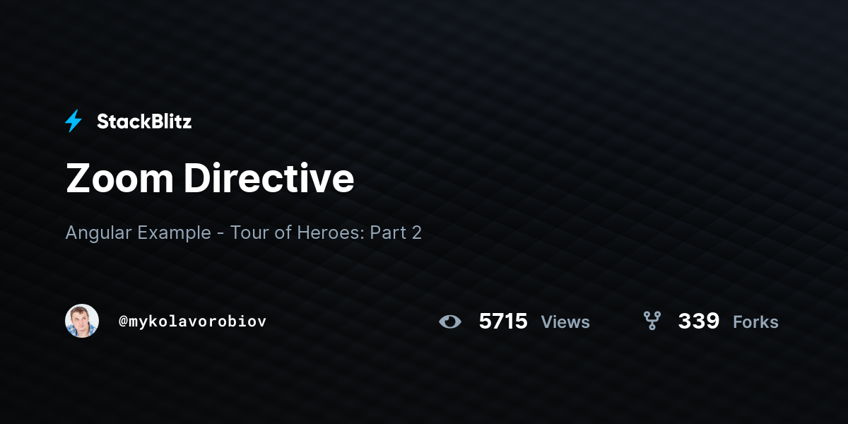 Zoom Directive - StackBlitz